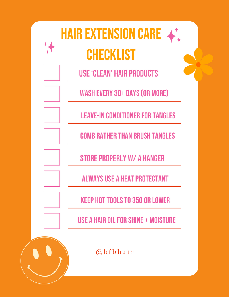 Hair Extension Checklist - How To Really Take Care Of Them – BFB Hair